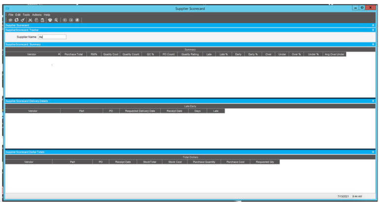 ERP System: Supplier Scorecard Dashboard | PracticalTek