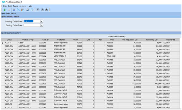 Epicor ERP: Open Sales Qty Dashboard | PracticalTek
